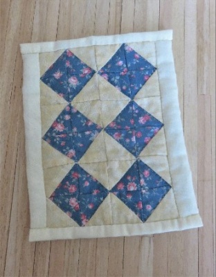 Double bed patchwork quilt - Handcrafted Miniatures